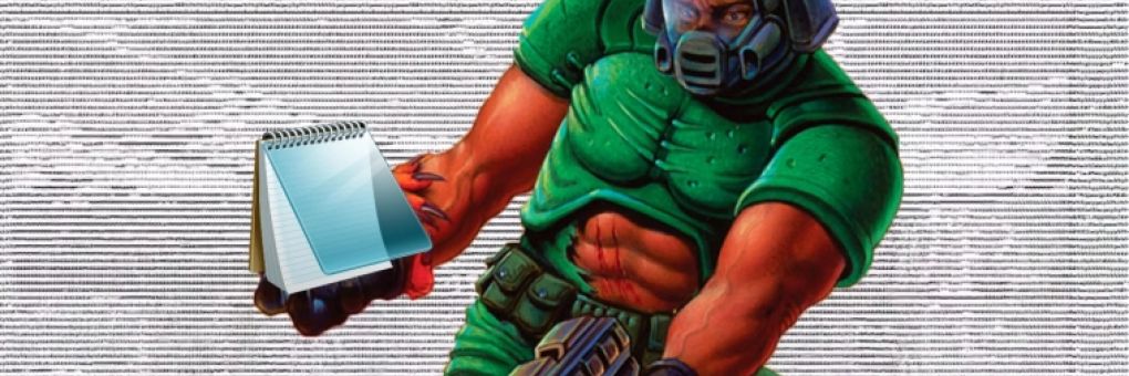 Ki nem találnád, hol fut a Doom! A Notepad szerkesztőjében...